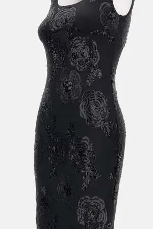 ROTATE BY BIRGER CHRISTENSEN Maxi Dress With Sequin Flower Embroidery - Multicolor