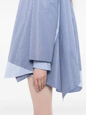 Sacai Striped Cotton Shirt With Layered Design