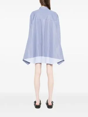 Sacai Striped Cotton Shirt With Layered Design