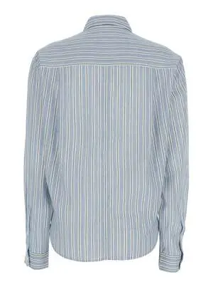 Isabel Marant Étoile Shirt With Bow Detail And Striped Motif - Blue