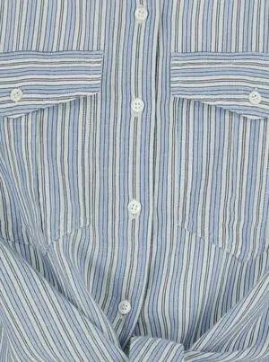 Isabel Marant Étoile Shirt With Bow Detail And Striped Motif - Blue