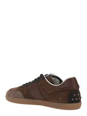 TOD'S Suede Low Top Sneakers With Logo Detail - Multicolor