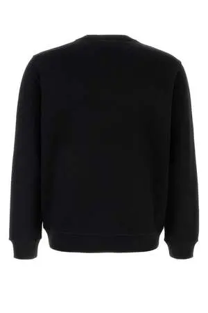 Burberry Cotton Crewneck Sweatshirt With Logo - Black