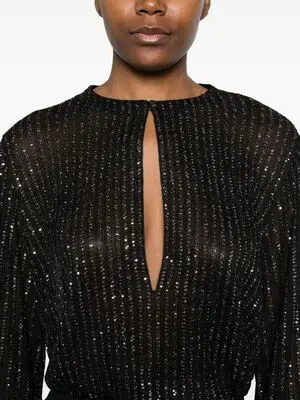 Missoni Sequin Embellished Long Sleeve Blouse - Multicolor