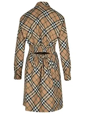 Burberry Check Wool Blend Dress