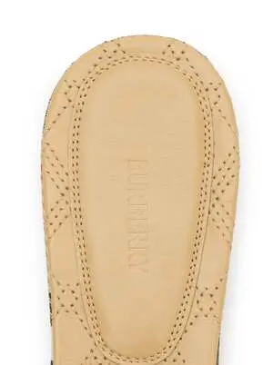 Burberry Sloane Check Slippers - Cream