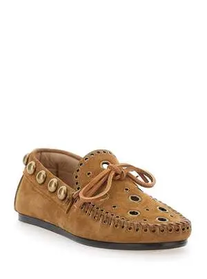 Isabel Marant Étoile Suede Loafers With Metal Details - Multicolor