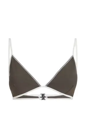 Brunello Cucinelli BRUNELLO CUCINELLI Triangle Bikini Top With Contrast Trim Multicolor