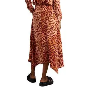 Stella McCartney Leopard Print Silk Dress - Orange