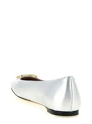 Valentino Garavani Vlogo Signature Ballet Flats - Silver