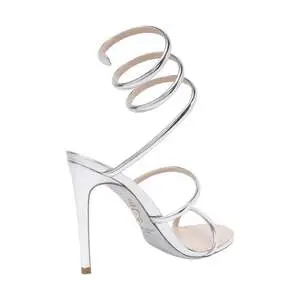 Rene Caovilla Metallic Stiletto Heeled Sandals