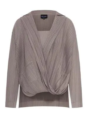 Giorgio Armani Pleated Fabric Twin Set - Multicolor