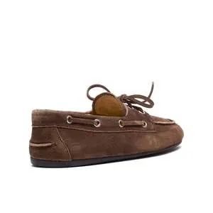 Miu Miu Suede Delave Loafers - Brown