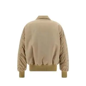 Palm Angels Padded Bomber Jacket - Cream