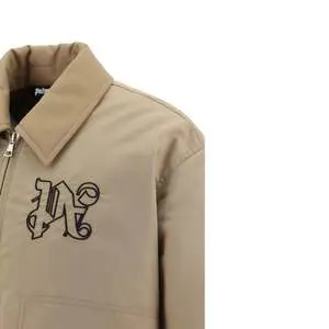 Palm Angels Padded Bomber Jacket - Cream