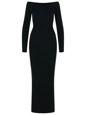 Max Mara Arnes Sheath Dress In Wool And Cashmere - Black