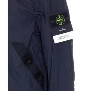 Stone Island Logo Garment Dyed Jacket - Black