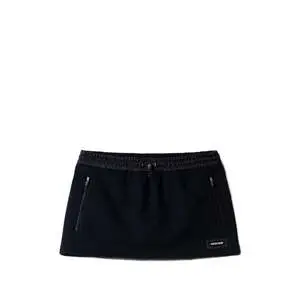 Miu Miu Cotton Straight Skirt With Zip Detail