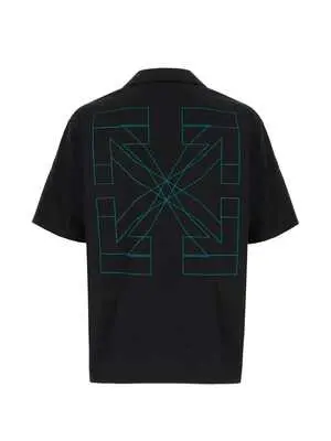 Off-White Poplin Shirt With Arrow Print