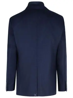 FAY Navy Polyamide Jacket With Removable Vest