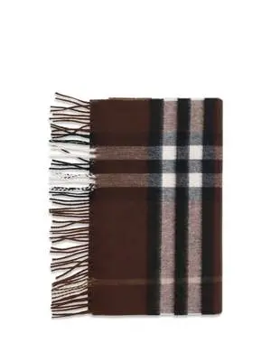 Burberry Cashmere Archive Check Scarf - Brown