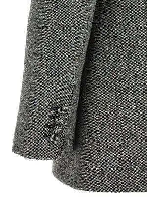 Valentino Garavani Double-breasted Blazer In Bottonato Natte