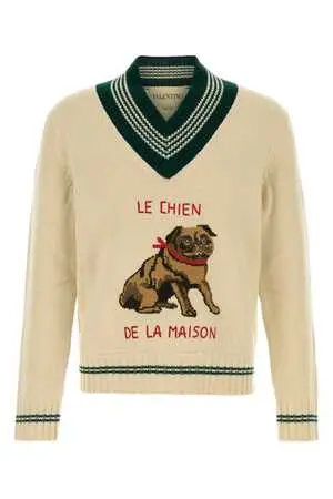 Valentino Garavani Beige Wool Sweater