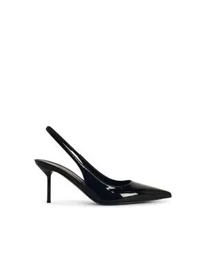 Paris Texas Leather Slingbacks - Black