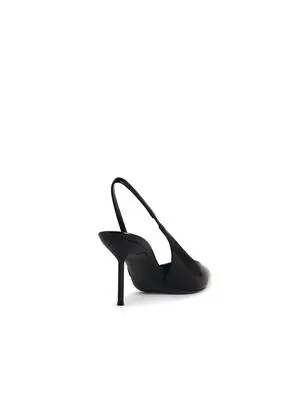 Paris Texas Leather Slingbacks - Black