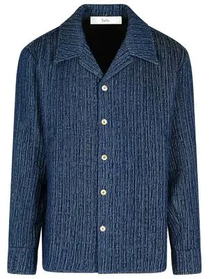 Séfr Wes' Cotton Shirt - Blue