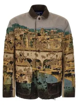 Junya Watanabe Jacquard Distressed Jacket - Multicolor