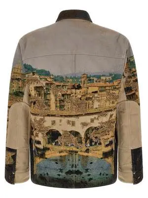 Junya Watanabe Jacquard Distressed Jacket - Multicolor