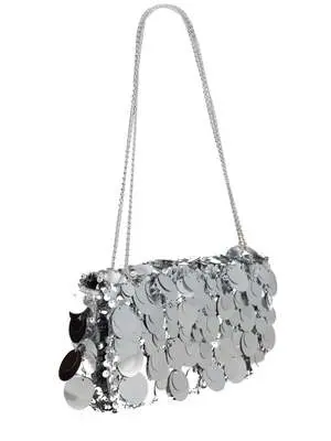 Rabanne Sparkle Baguette Bag - Silver