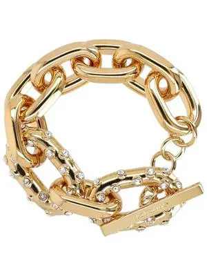 Rabanne Link Bracelet With Crystal Embellishments