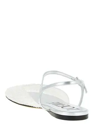Loewe Toy Ballet Flats With Rhinestone Embellishments