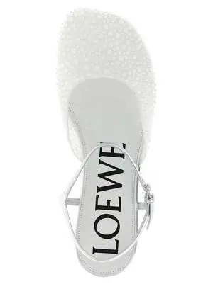 Loewe Toy Ballet Flats With Rhinestone Embellishments