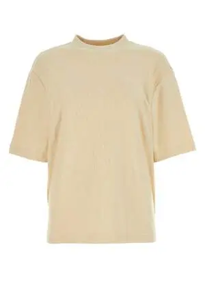 Burberry Cream Terry Fabric Oversize T-shirt - Yellow