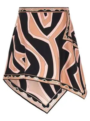Emilio Pucci Labirinto" Print Silk Twill Mini Skirt - Pink