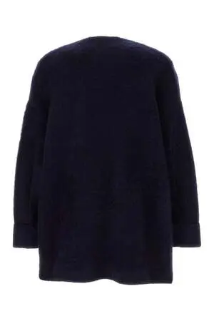 Bottega Veneta Navy Stretch Wool Blend Cardigan