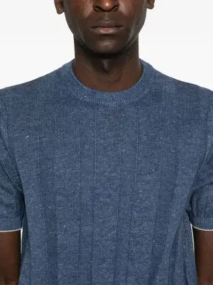 Brunello Cucinelli Short Sleeve Fine Knit Sweater