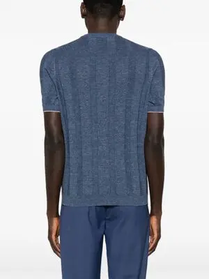Brunello Cucinelli Short Sleeve Fine Knit Sweater