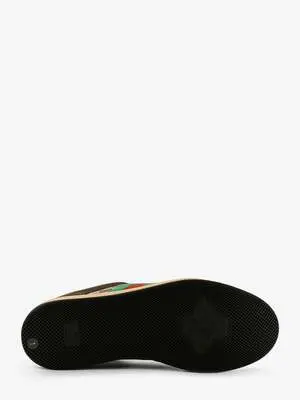 Gucci Screener Low-top Leather And Gg Supreme Fabric Sneakers - Multicolor