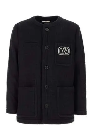 Valentino Garavani Textured Band Collar Jacket