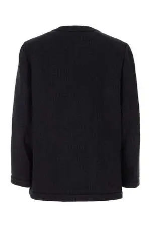 Valentino Garavani Textured Band Collar Jacket