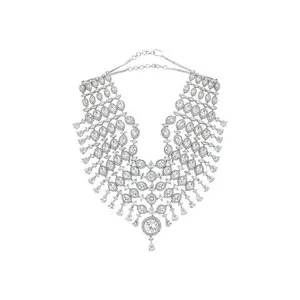 STEPHANIE BROWNE AUSTRALIA Satine Crystal Choker Necklace - Silver