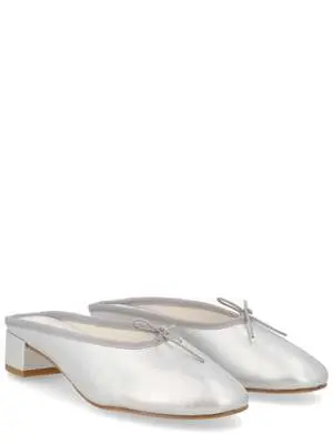 Repetto Camille Ballerina Mule With 3 Cm Heel - Silver