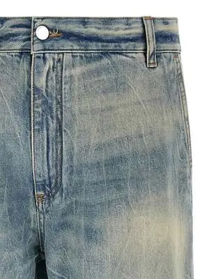 Amiri Checkered Repair Bootcut Jeans