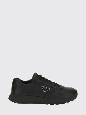 Prada Calf Leather Lace-up Sneakers - Black