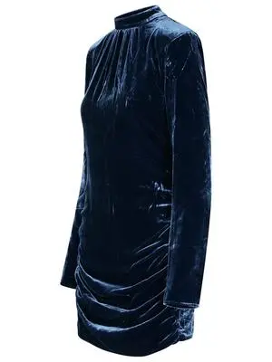 ROTATE BY BIRGER CHRISTENSEN Vilma Dress In Silk Blend - Blue
