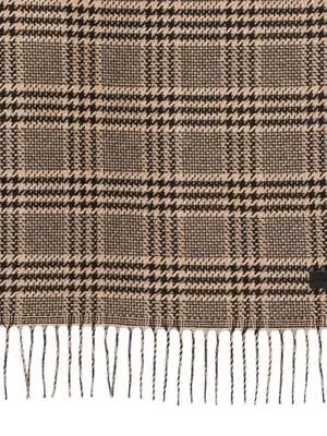 Saint Laurent Prince Of Wales Pattern Silk Scarf